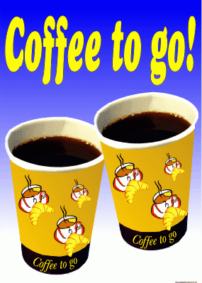 Plakat Coffee to go ! | Bäcker | Plakatshop | Kiesel Plakate
