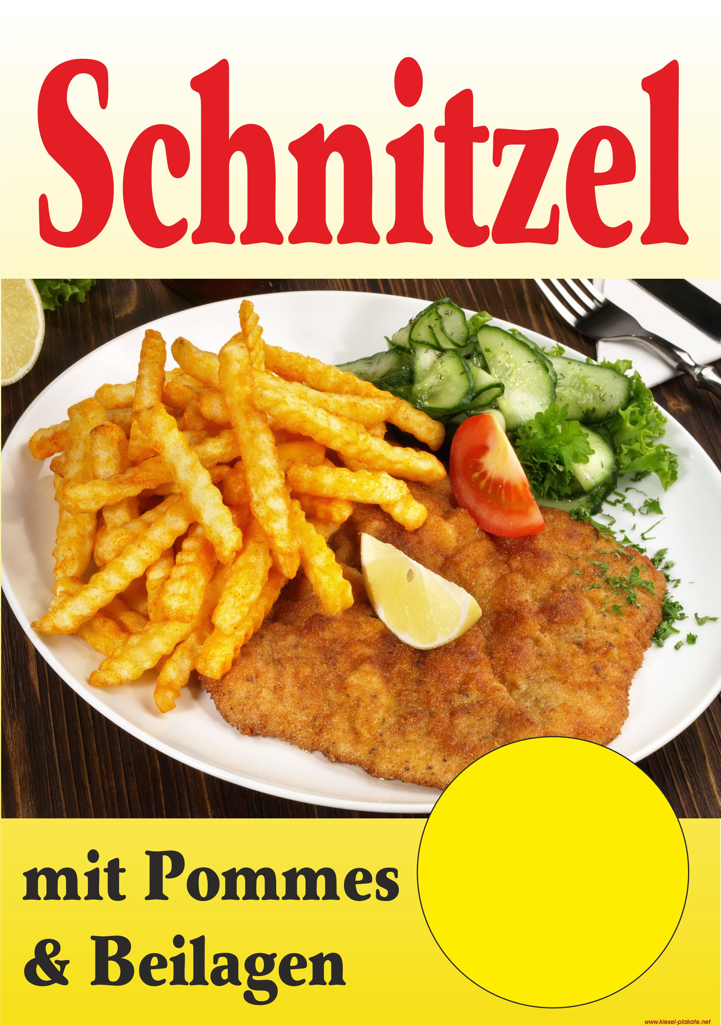 Plakat Schnitzel | Fleischerei und Gastronomie | Plakatshop | Kiesel ...