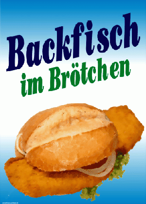 Plakat Backfisch | Fischhandel | Plakatshop | Kiesel Plakate