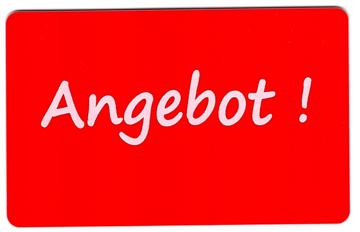 Angebot - Schildchen rot / 10 Stück | Preisschilder aus Karton und ...