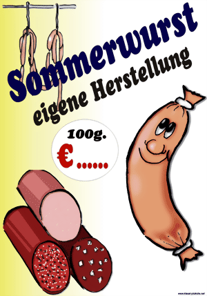 Plakat Sommerwurst | Fleischerei und Gastronomie | Plakatshop | Kiesel ...