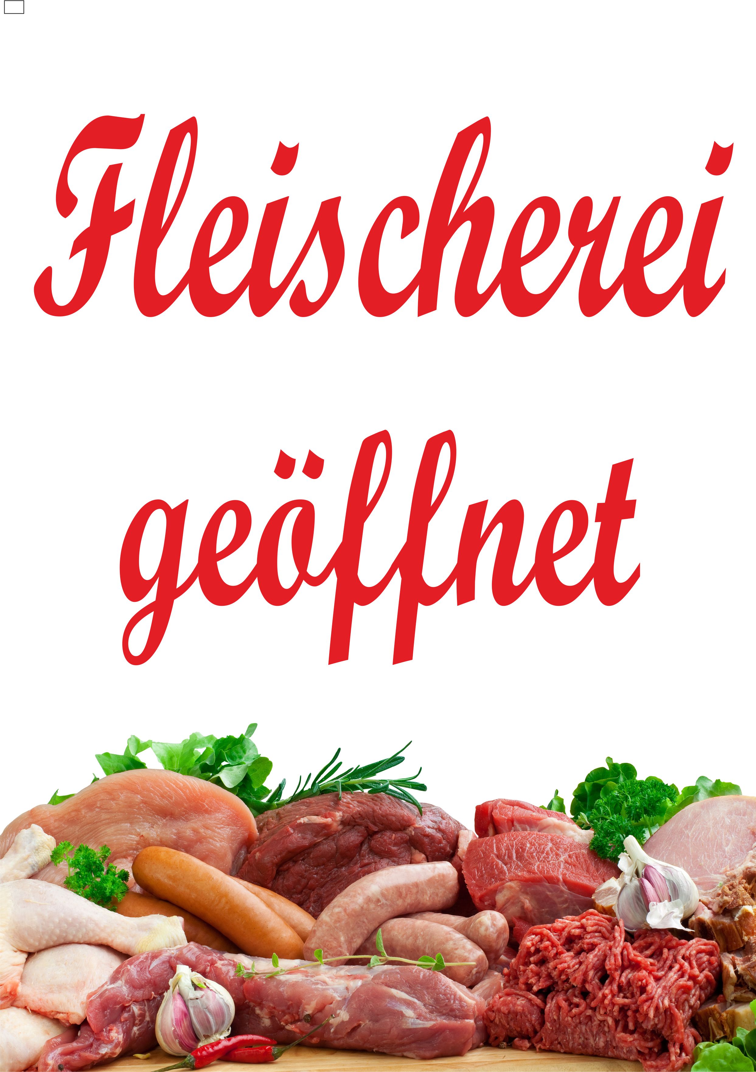 Plakat Fleischerei geöffnet | Fleischerei und Gastronomie | Plakatshop ...