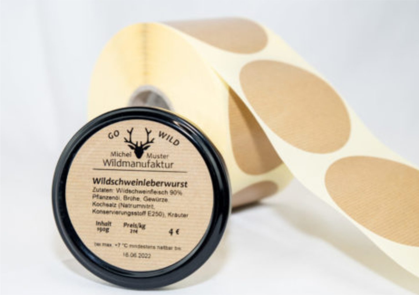 Etiketten 70mm Rund Natur | Etiketten | Etikettendrucker | Preisschild ...